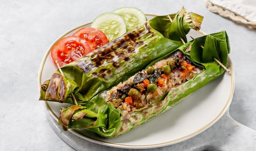 Nasi Bakar Vegetarian